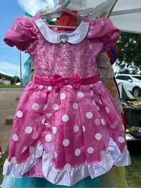 Disney | Costumes | Disney Store Minnie Mouse Pink Polka Dot Princess ...